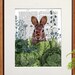 Bunny Wall Art - Cabbage Patch Rabbit 6 - Rabbit Print Nature Inspired ...