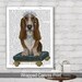 Dog Mom - Basset Hound and Tiara - Basset Decor Basset Print Pet Lover ...