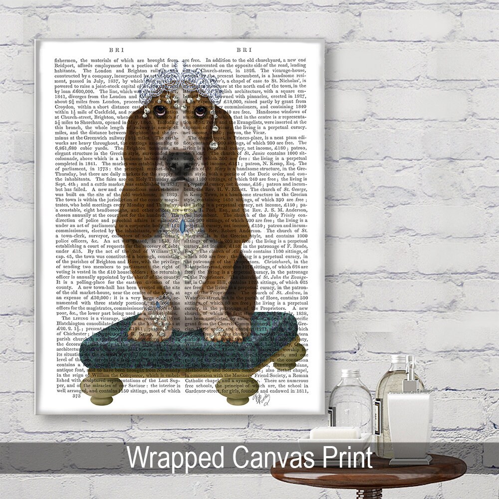 Dog Mom - Basset Hound and Tiara - Basset Decor Basset Print Pet Lover ...