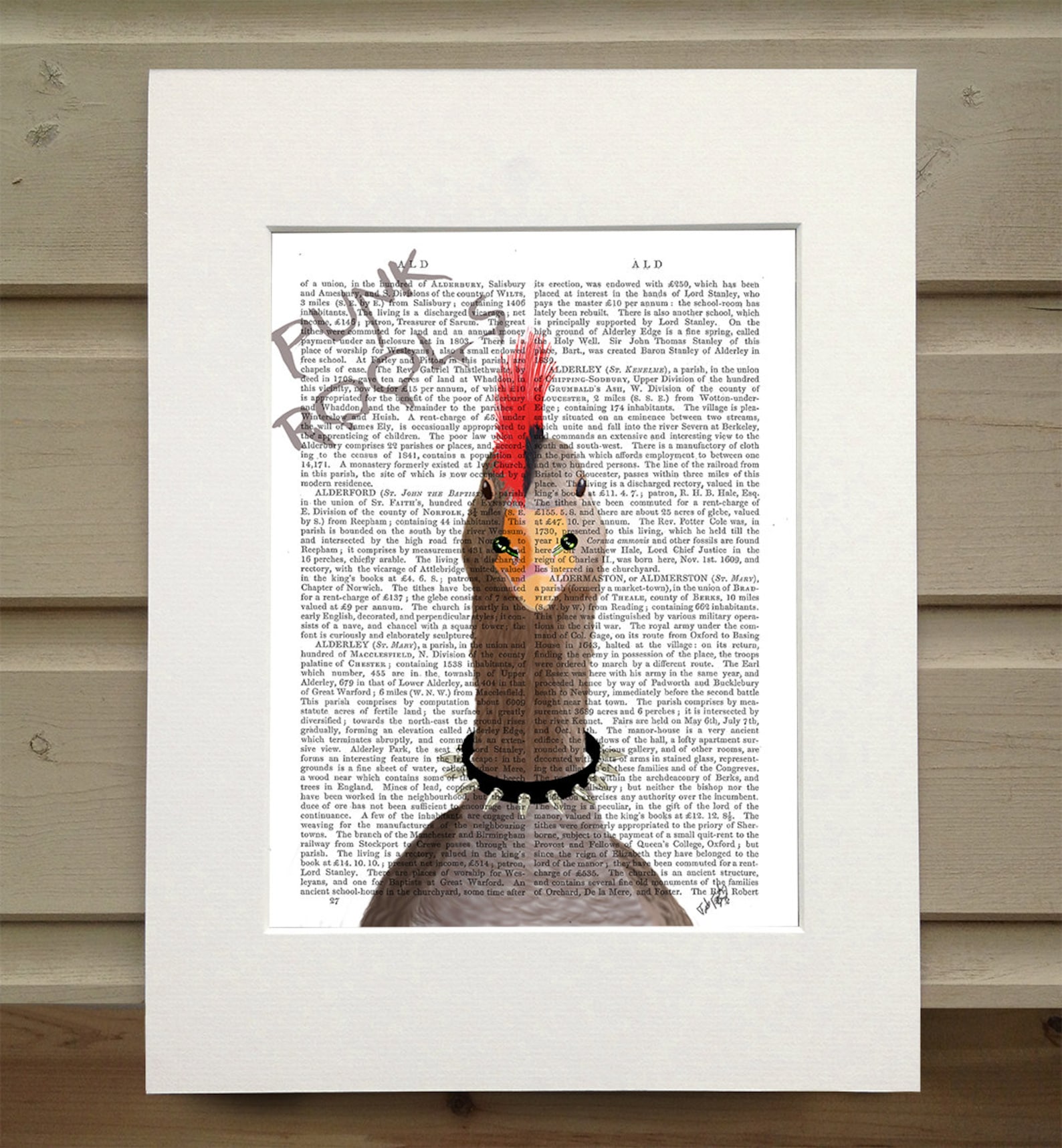 Punk Rocker Goose Print Grey Goose print funny art print | Etsy