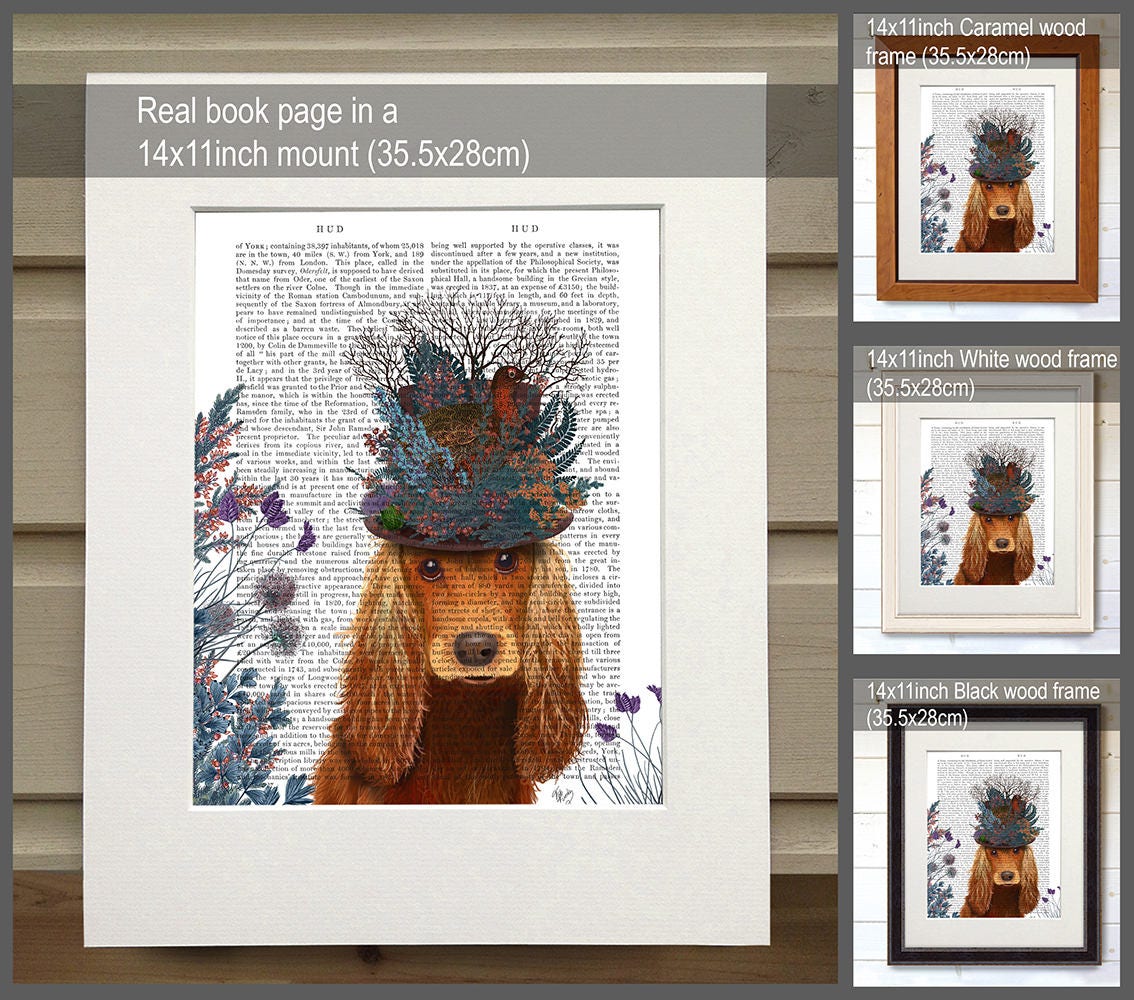 Cocker Spaniel Print Milliners Dog Print Cocker Spaniel | Etsy