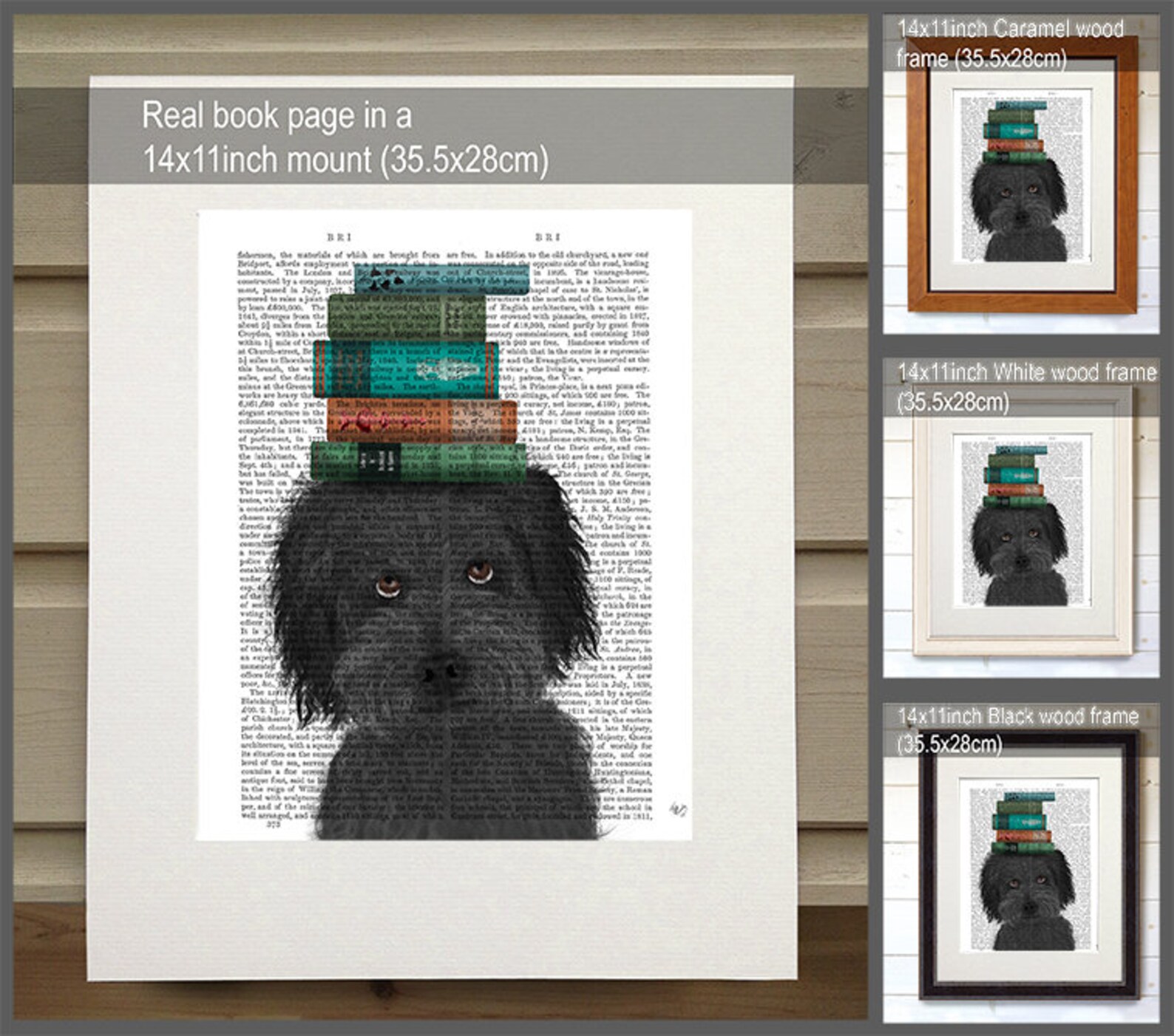 Labradoodle Print Labradoodle Black With Books Doodle Gift - Etsy UK