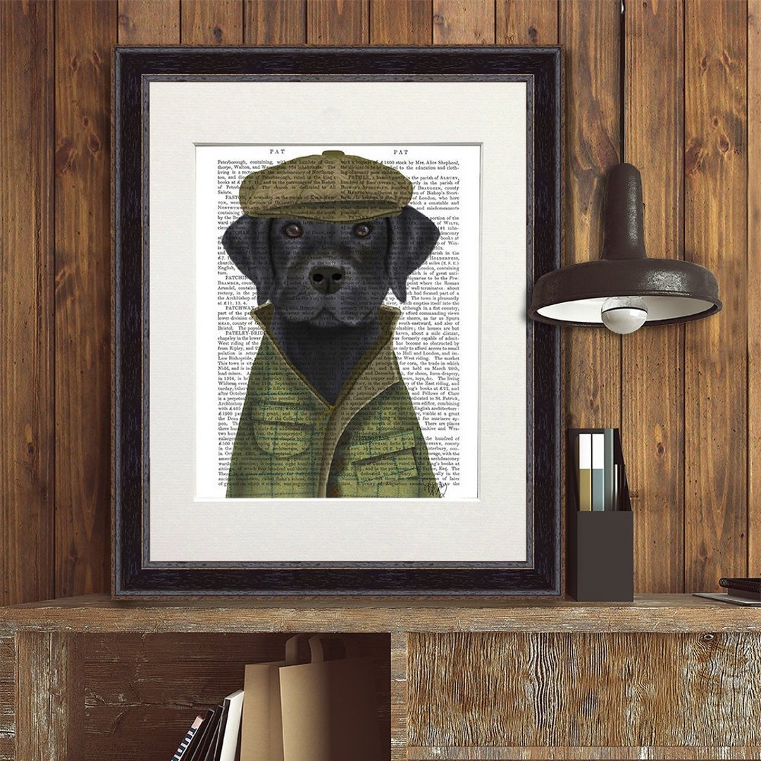 Black Lab Gift - Black Labrador Country Dog - Black Dog Art Labrador ...
