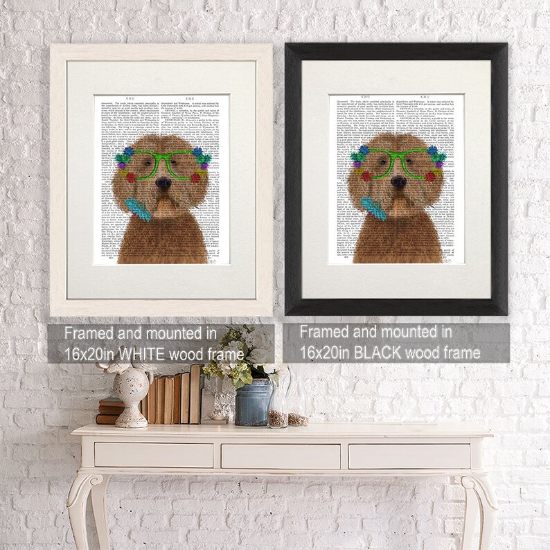 Labradoodle print Labradoodle flower glasses Labradoodle | Etsy