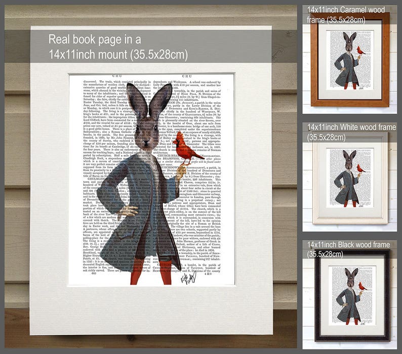 Rabbit and Bird Rabbit Art Cute Gift for Friend Cute Animal - Etsy