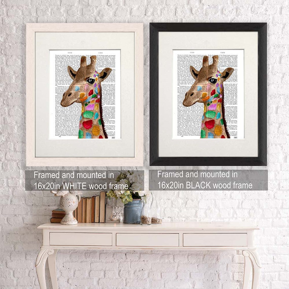Multicoloured Giraffe Print, Giraffe Print Giraffe Painting Giraffe ...