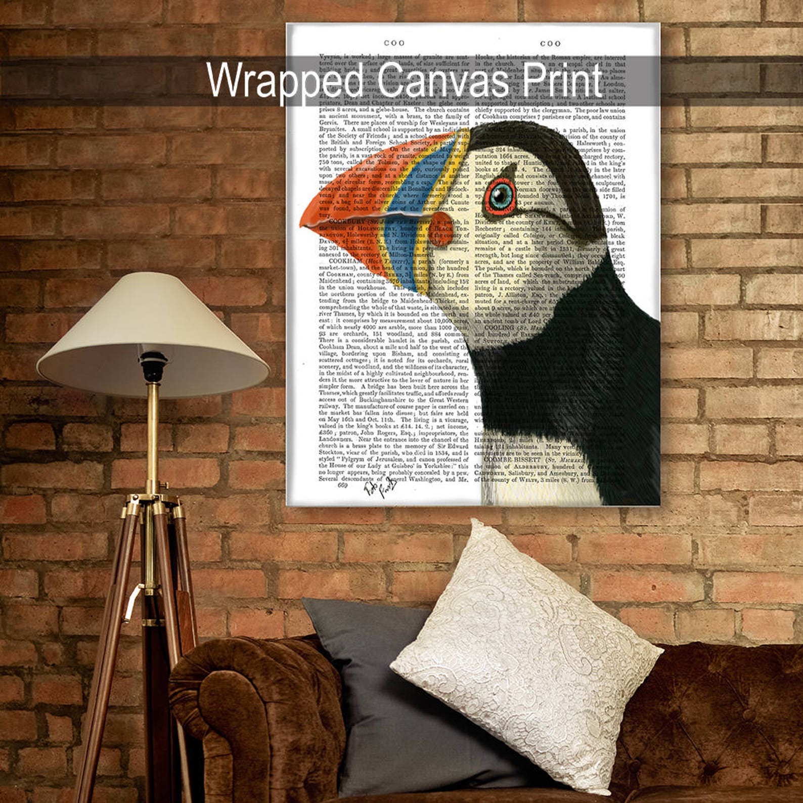 Puffin Portrait Puffin Print Sea Bird Print Puffin Painting - Etsy