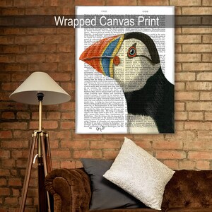 Puffin Portrait, Puffin Print Sea Bird Print Puffin Painting Puffin ...
