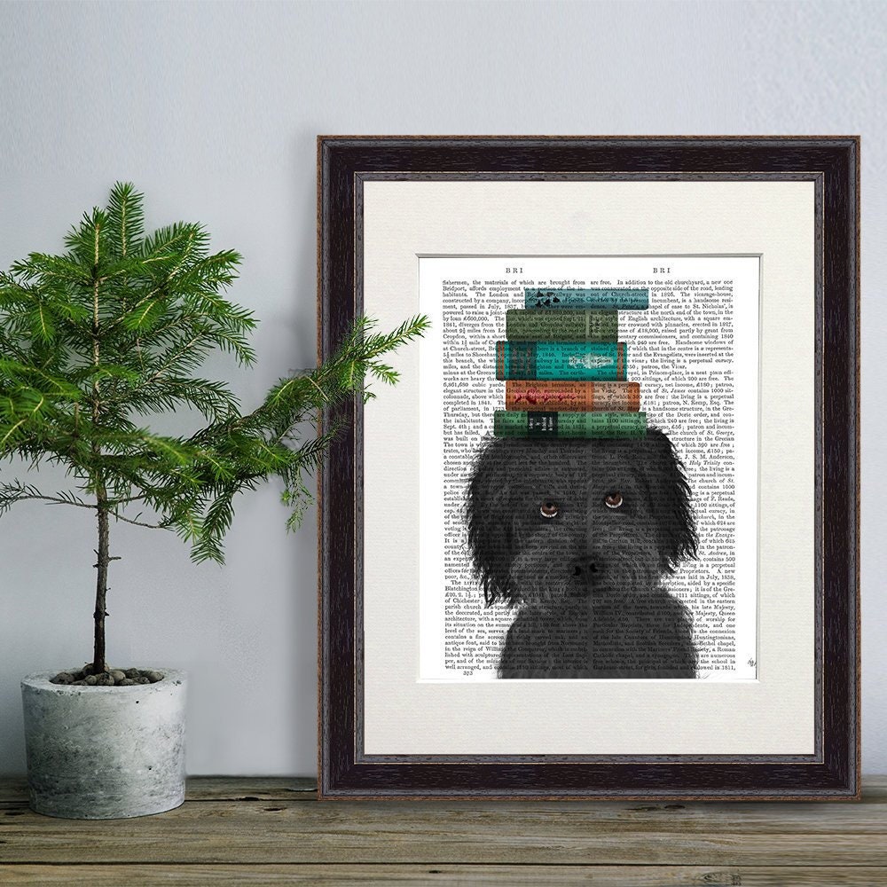 Labradoodle Print Labradoodle Black With Books Doodle Gift - Etsy UK