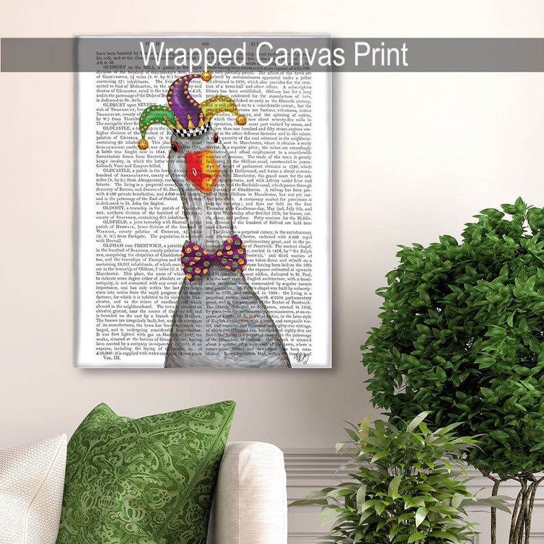 Silly Goose, Jester Hat on Goose - Baby Room Decor Colorful Prints ...