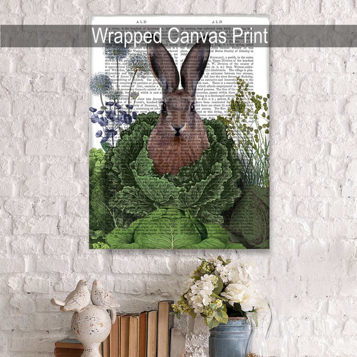 Rabbit Print Cabbage Patch Rabbit 1 Bunny Rabbit Bunny | Etsy