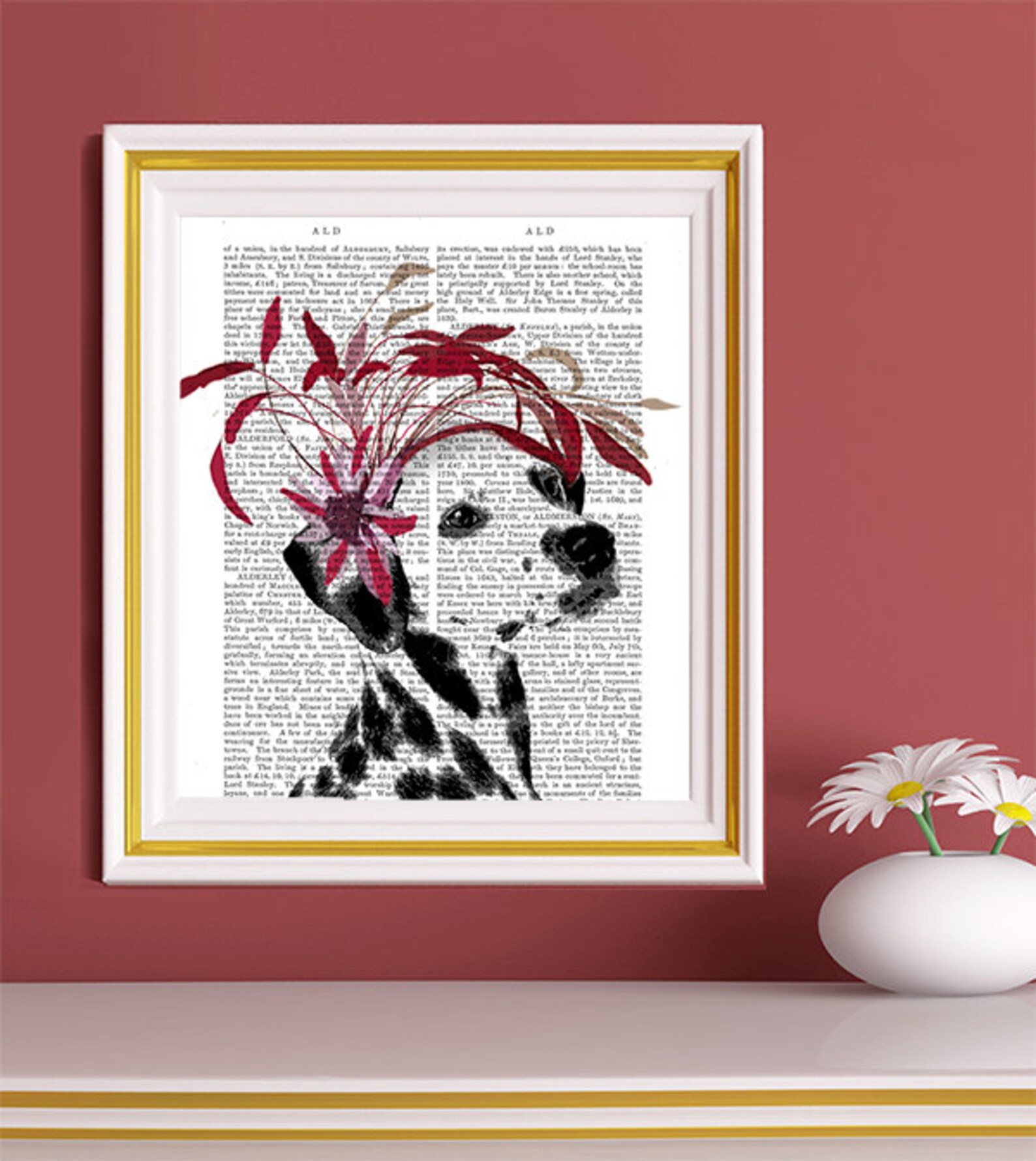 Dalmatian Art Print Dalmatian Painting Gift for Dalmatian | Etsy