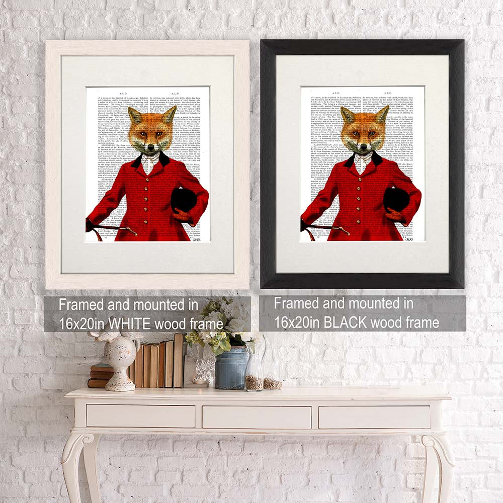 Fox Print - Fox Hunter 2, Portrait - Fox Illustration Fox Art Print Fox ...
