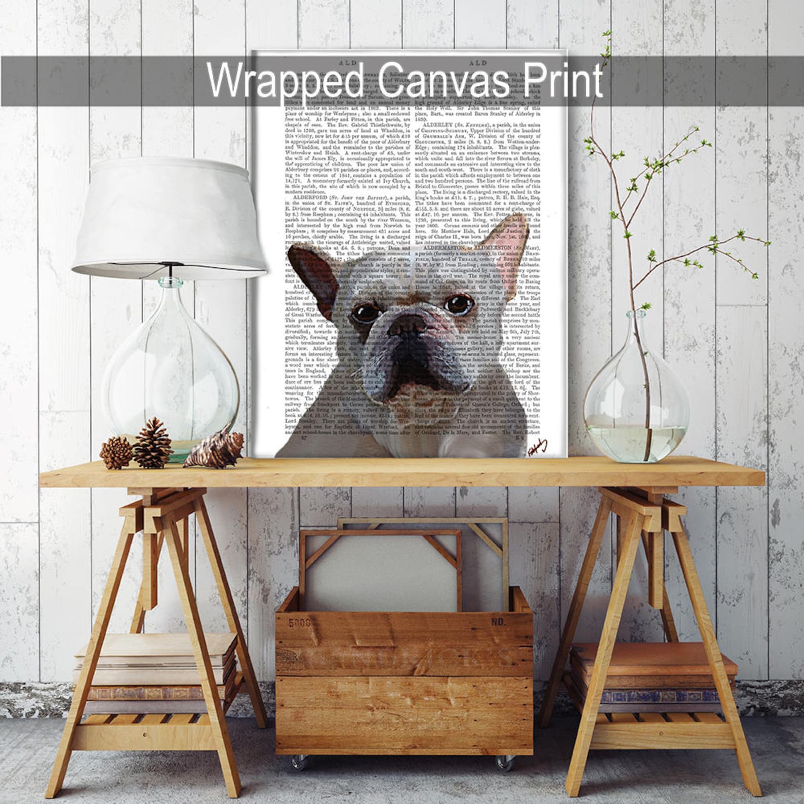 White French Bulldog Art Print, Frenchie Print, Frenchie Picture ...