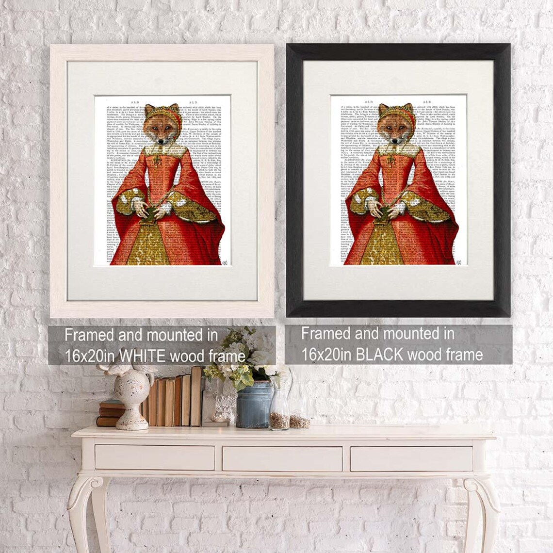 Fox Art Fox Queen Fox Print Fox Picture Fox Illustration Fox - Etsy