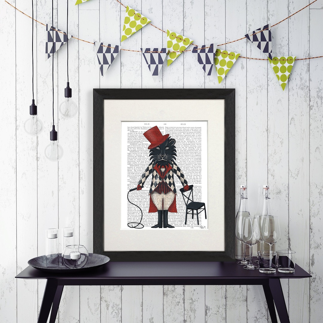 Lion Print, Lion Art, Circus Wall Art, Circus Lion Picture, Kids ...