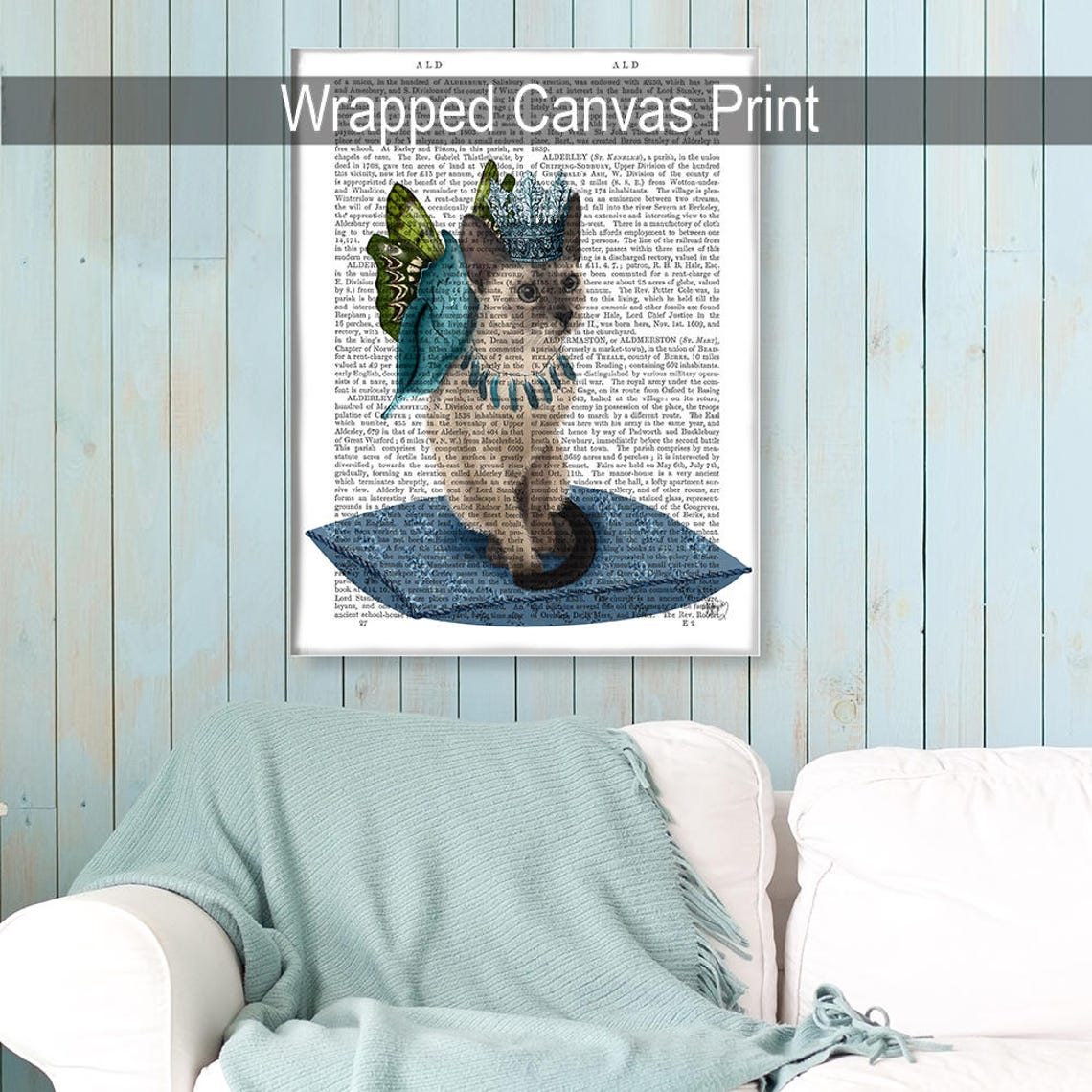 Cat Blue Butterfly Wings - Grey Cat Print Siamese Cat Print Grey Cat ...