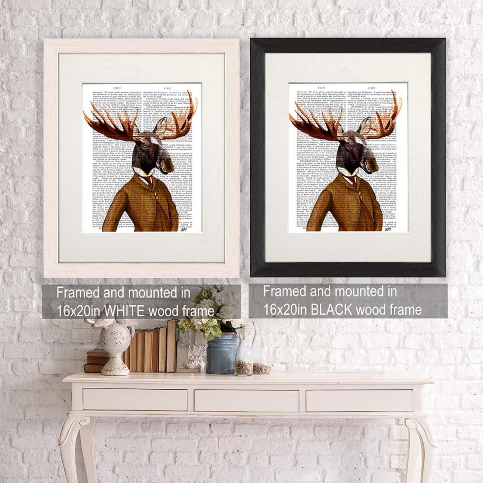 Moose Portrait moose head moose art moose print gift for | Etsy