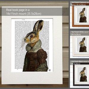 Madam Hare Portrait - Hare Print Hare Wall Art Rabbit Print Rabbit ...