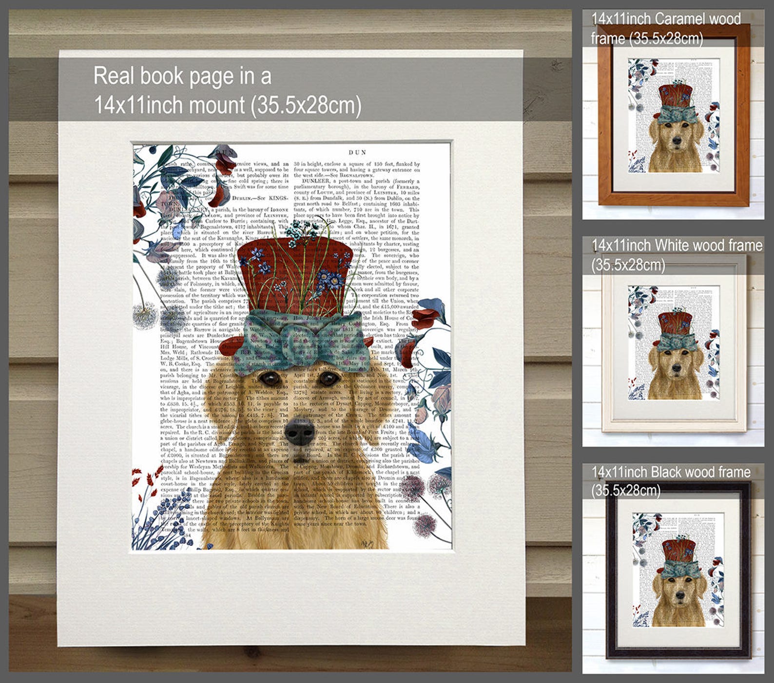 Golden Retriever Print - Milliners Dog Golden Retriever Art Print ...