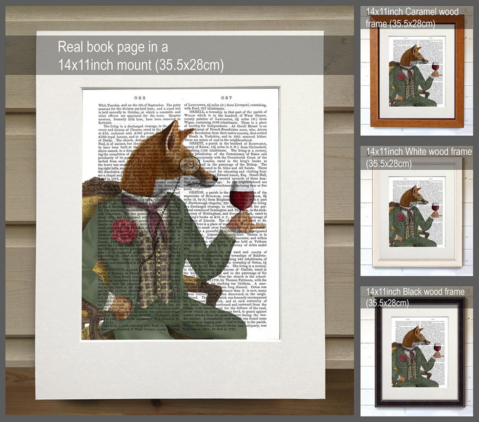 Woodland Animal Print - Wine Tasting Fox Print Fox Portrait Fox Poster ...
