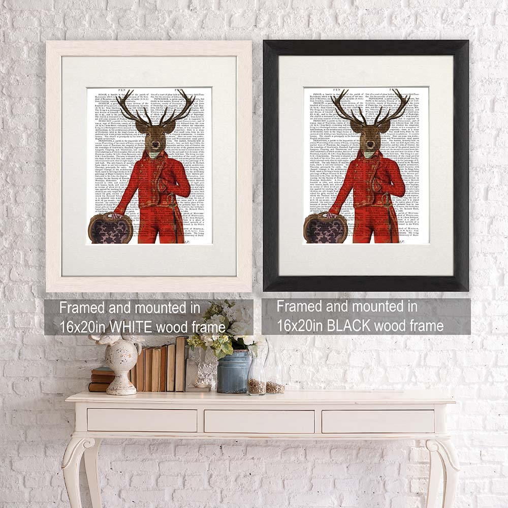 Deer Print Red & Gold Jacket Gift for Deer Lover Woodland | Etsy