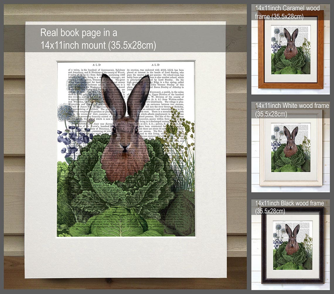 Rabbit Print Cabbage Patch Rabbit 1 Bunny Rabbit Bunny | Etsy