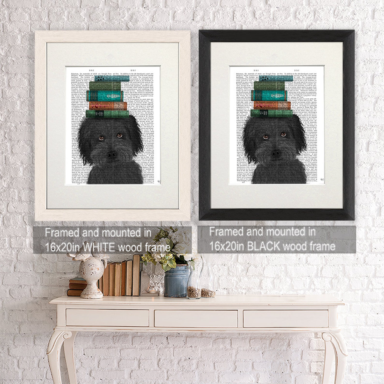 Labradoodle Print Labradoodle Black With Books Doodle Gift - Etsy UK