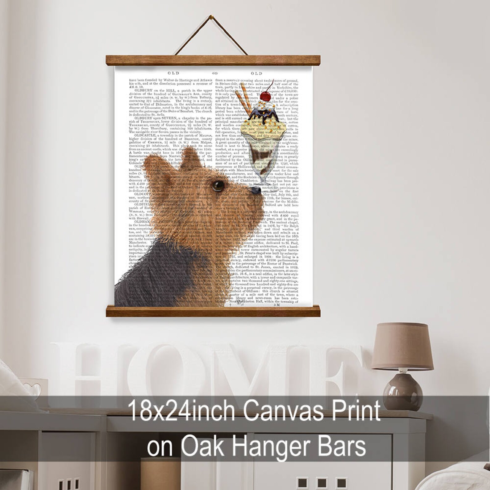 Yorkie Puppy Print Yorkshire Terrier Ice Cream Dog Yorkie - Etsy