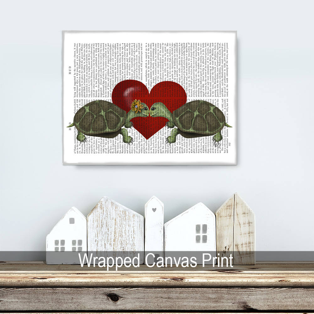 Turtle Kiss Turtle Love Heart Turtle Print Turtle Wall Art - Etsy UK