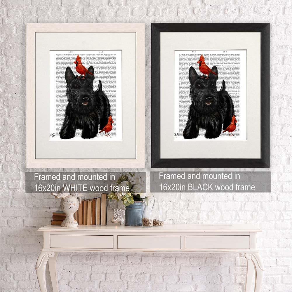 Scottish Terrier Scottie Dog and Birds - Scottie Picture Scottie Lover ...