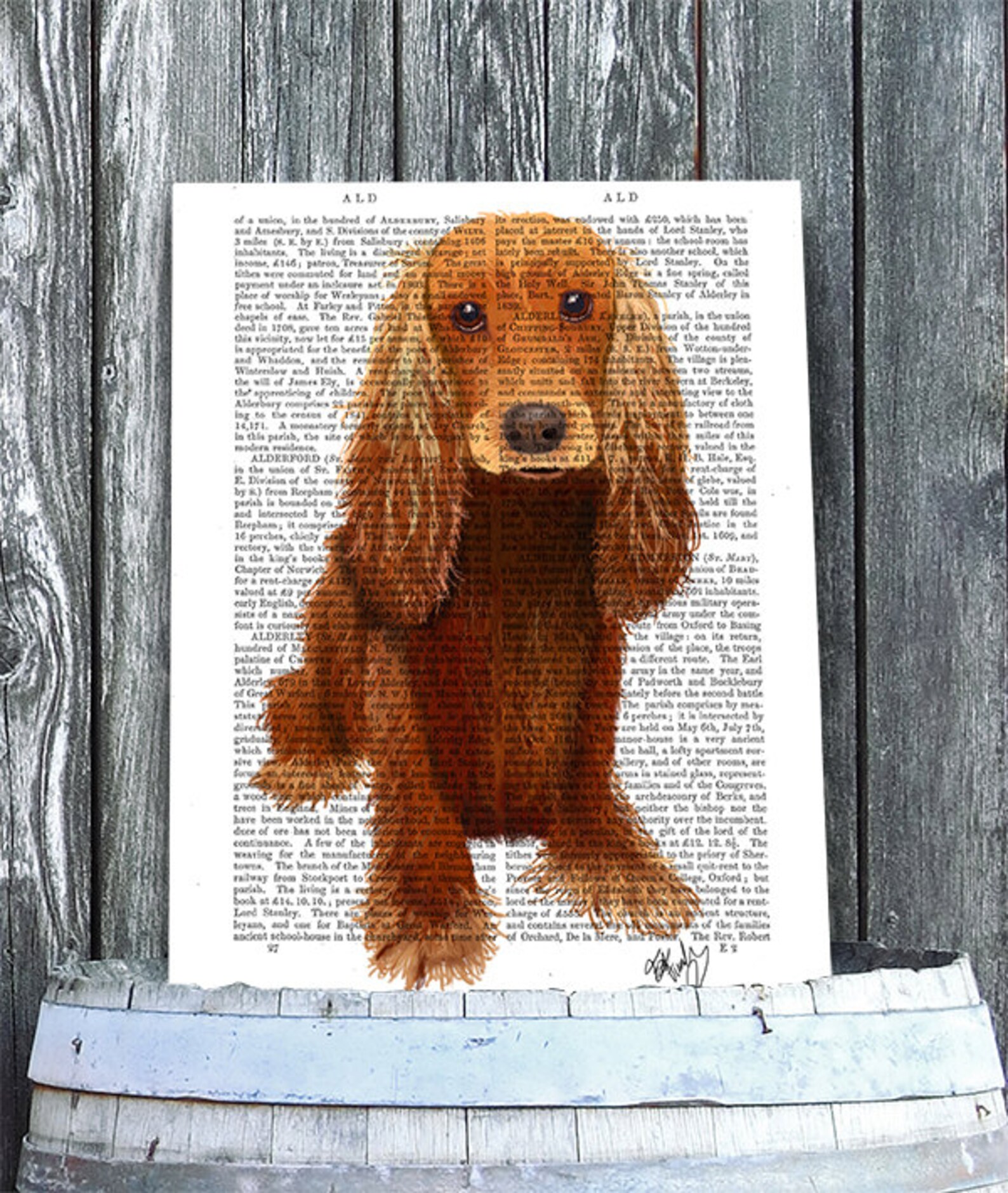 Golden Cocker Spaniel Dog Art Dog Print wall art wall decor | Etsy