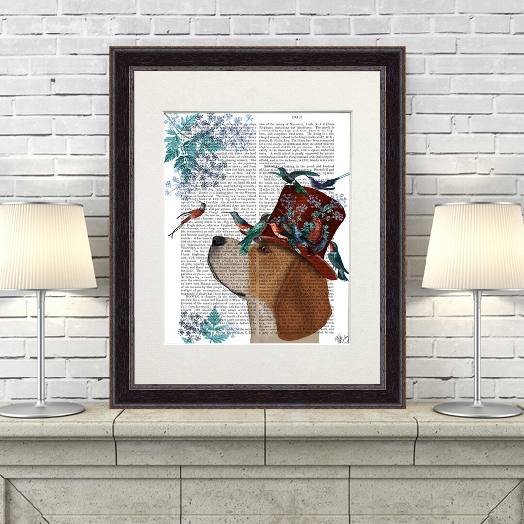 Beagle Art Milliners Dog Print Beagle Print Colorful Wall Art Dog Wall ...