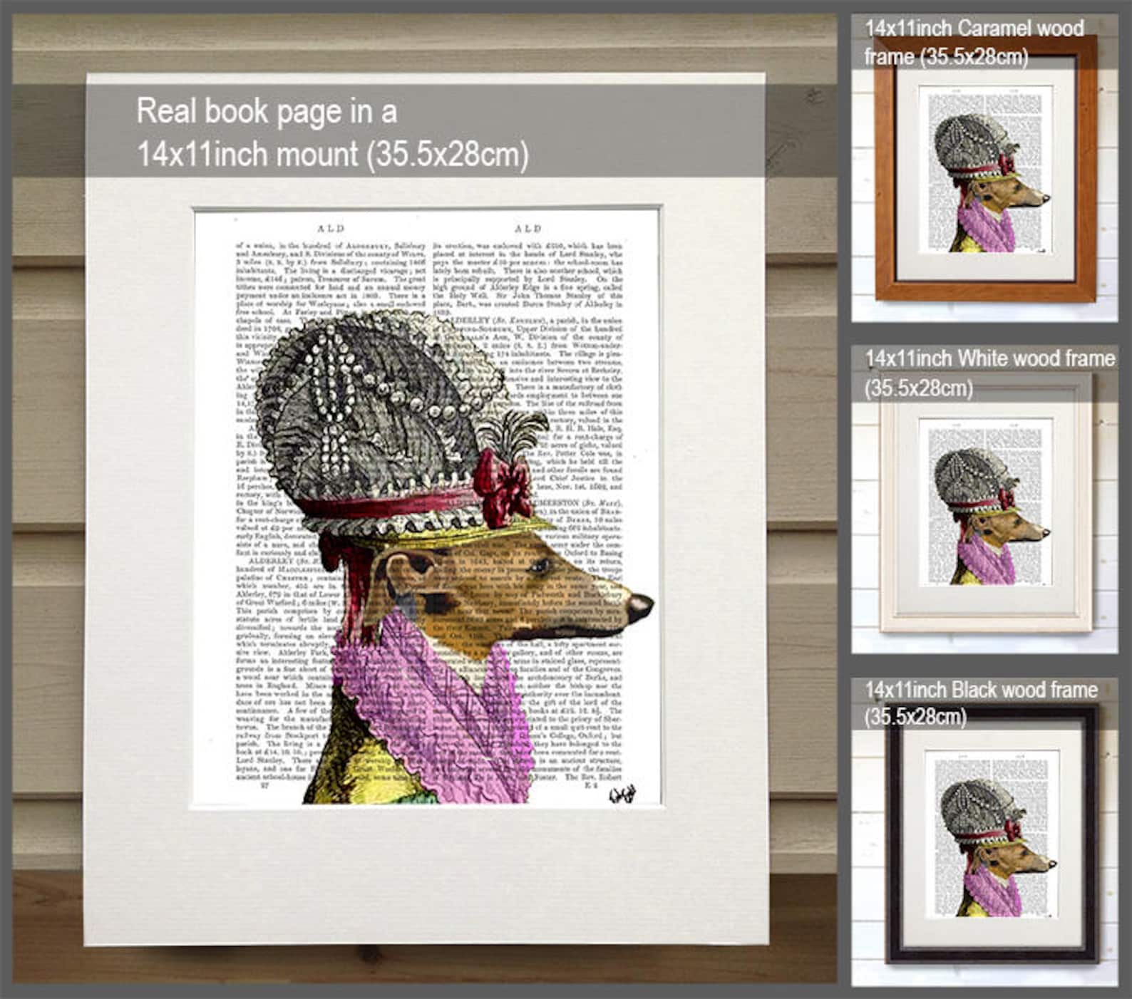 Vintage Greyhound Dog Poster Dog Decor Dog Illustration Dog Picture Dog ...