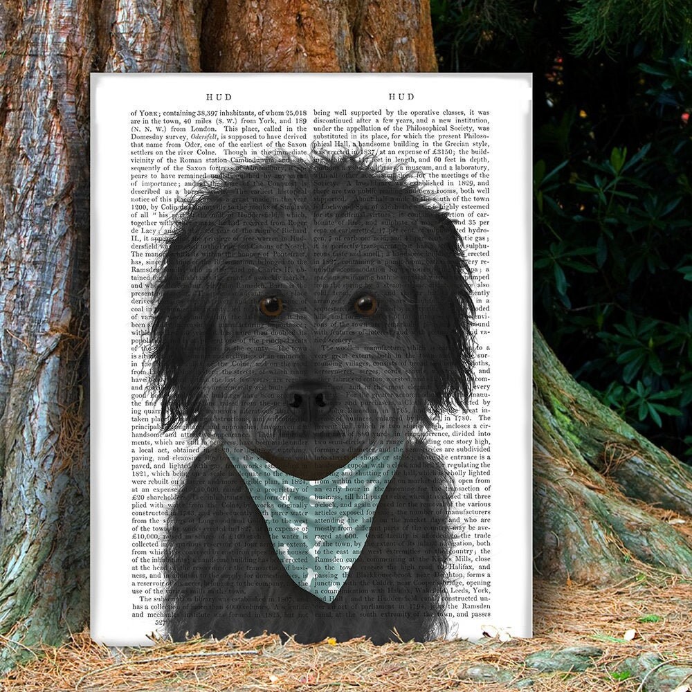 Labradoodle Wall Art, Labradoodle Gift, Doodle Dog Art, Black ...
