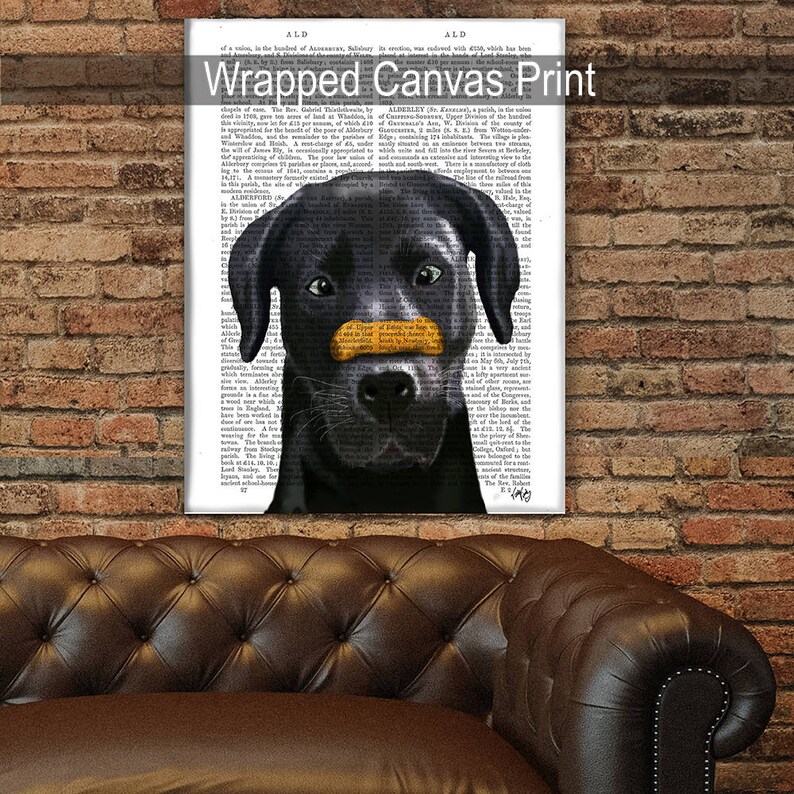 Black Labrador Print Bone on Nose Black Lab Art Black Lab - Etsy