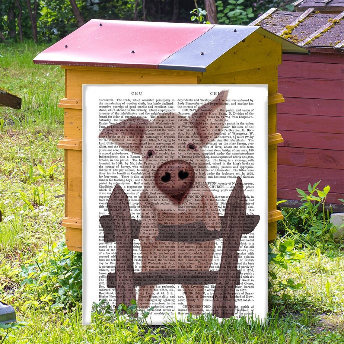 Farmyard Animal Art - Pig on Fence - Cute Nursery Decor Kid Room Wall ...