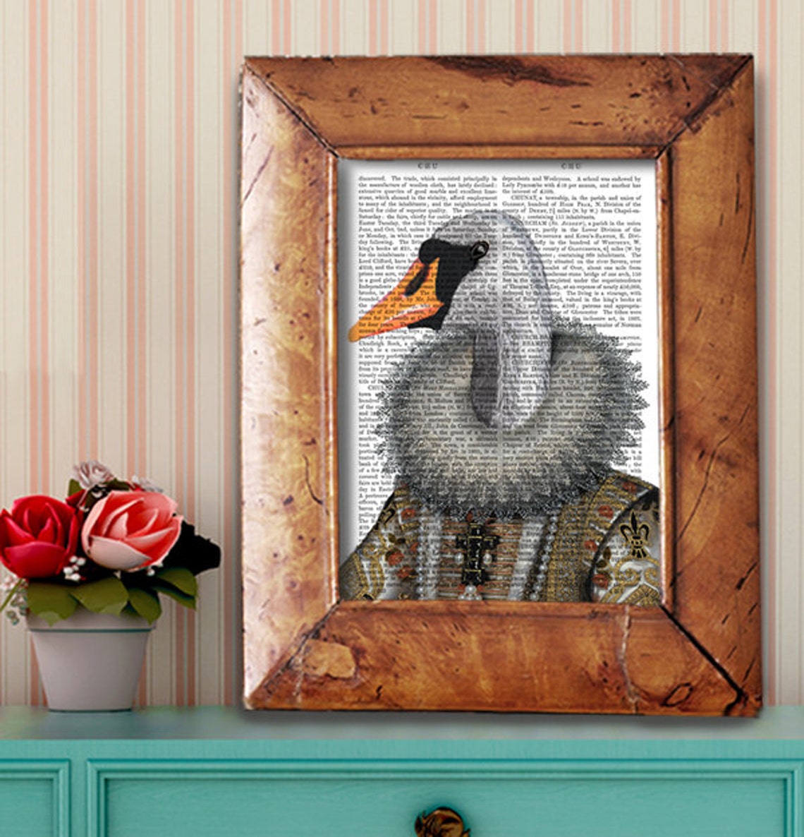 Swan Print Elizabethan Swan Art Print Swan Picture Wall Art | Etsy
