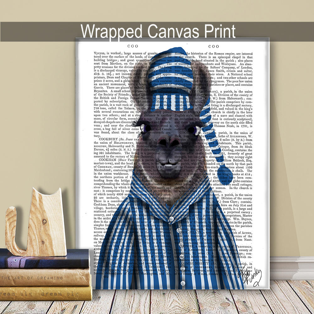 Llama in Pajamas Llama Picture Llama Poster Llama Painting - Etsy UK