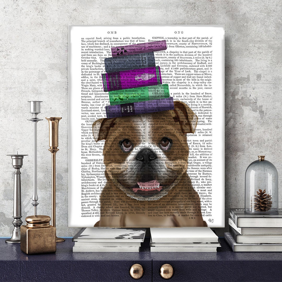 Office Humour - English Bulldog With Books - Literacy Book Nerd Funny ...
