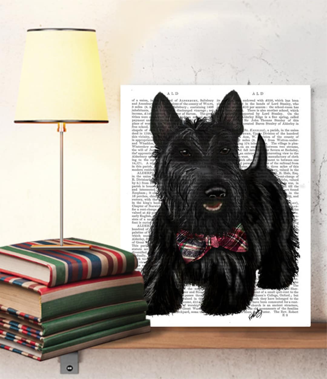 Cute Scottish Terrier Print Digital Painting Scottie Dog Art Scottie ...