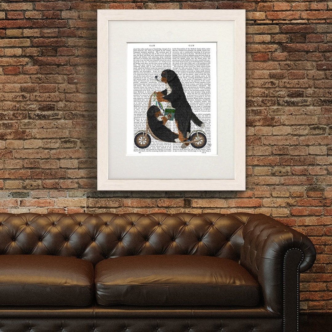 Bernese Wall Art - Bernese Scooter - Bernese Mountain Dog Bernese Decor ...