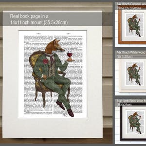 Gift for Wine Lover - Wine Tasting Fox, Full - Fox Print Fox Décor Fox ...