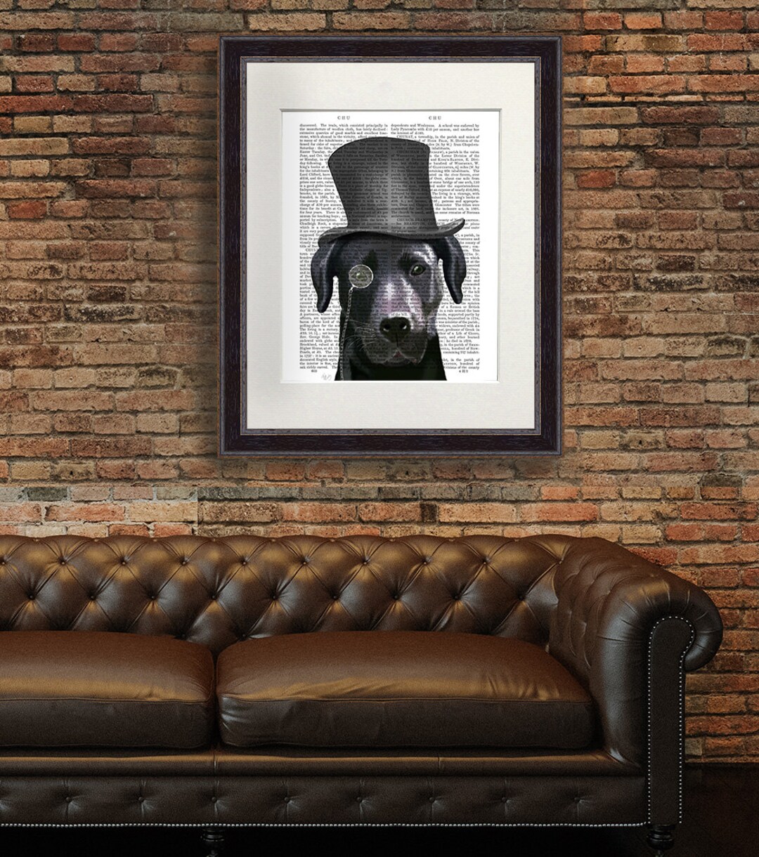 Black Labrador Art Print Black Labrador Print - Formal - Black Lab Gift ...
