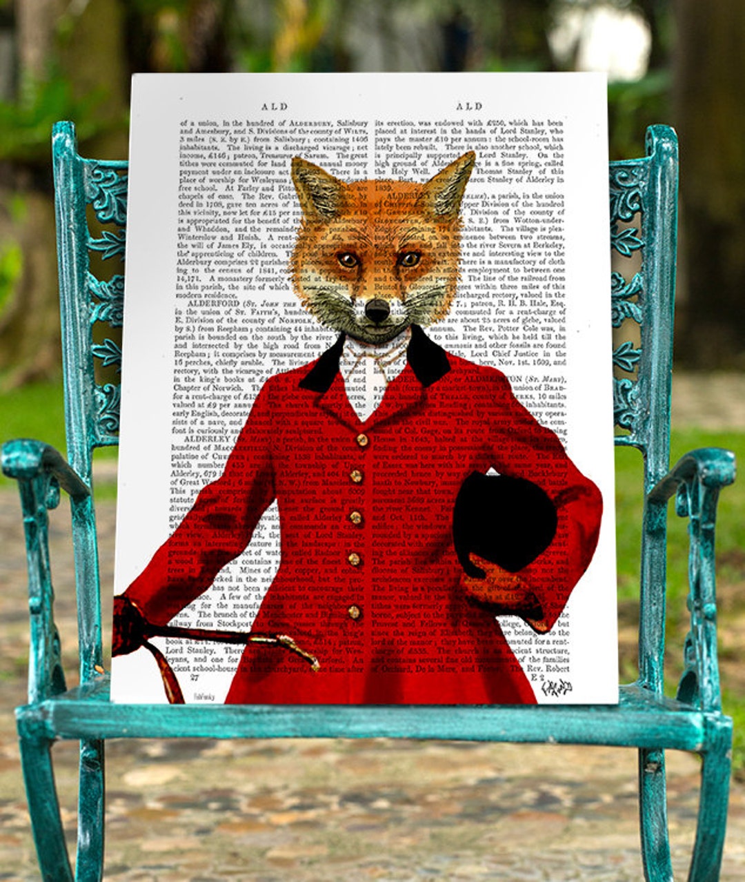 Fox Print - Fox Hunter 2, Portrait - Fox Illustration Fox Art Print Fox ...