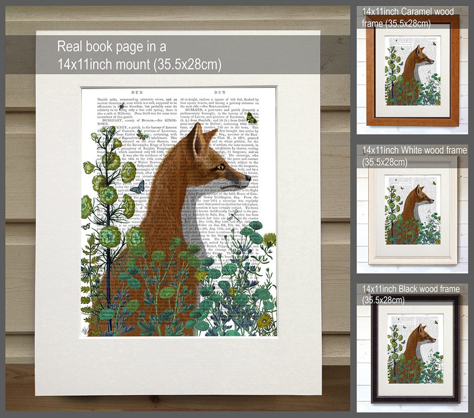 Fox Print - Fox in Garden - Fox Art Print Gardening Gift Gardeners Gift ...