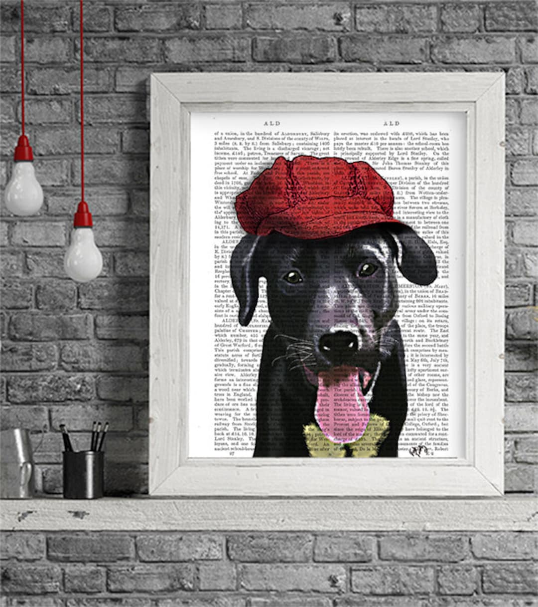 Cute Black Labrador Picture Labrador Gift Idea Black Lab - Red Hat ...