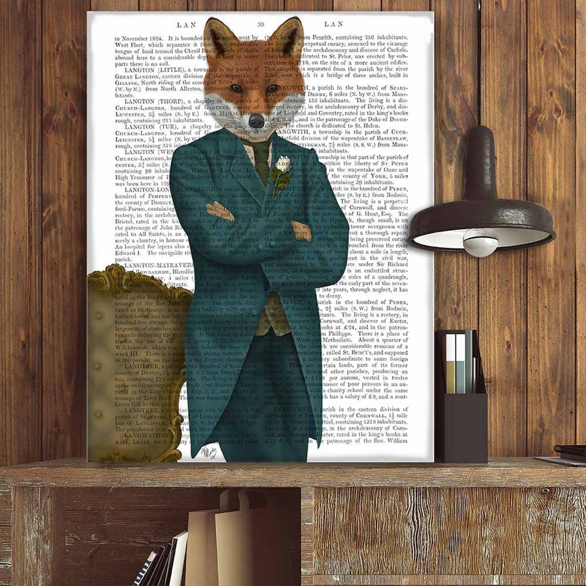Fox Woodland Art Fox Victorian Gentleman Portrait Fox - Etsy