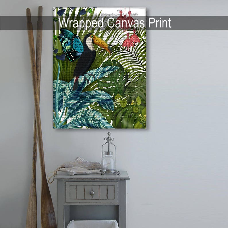 Tropical Jungle Decor - Toucan in Tropical Forest - Rainforest Decor ...