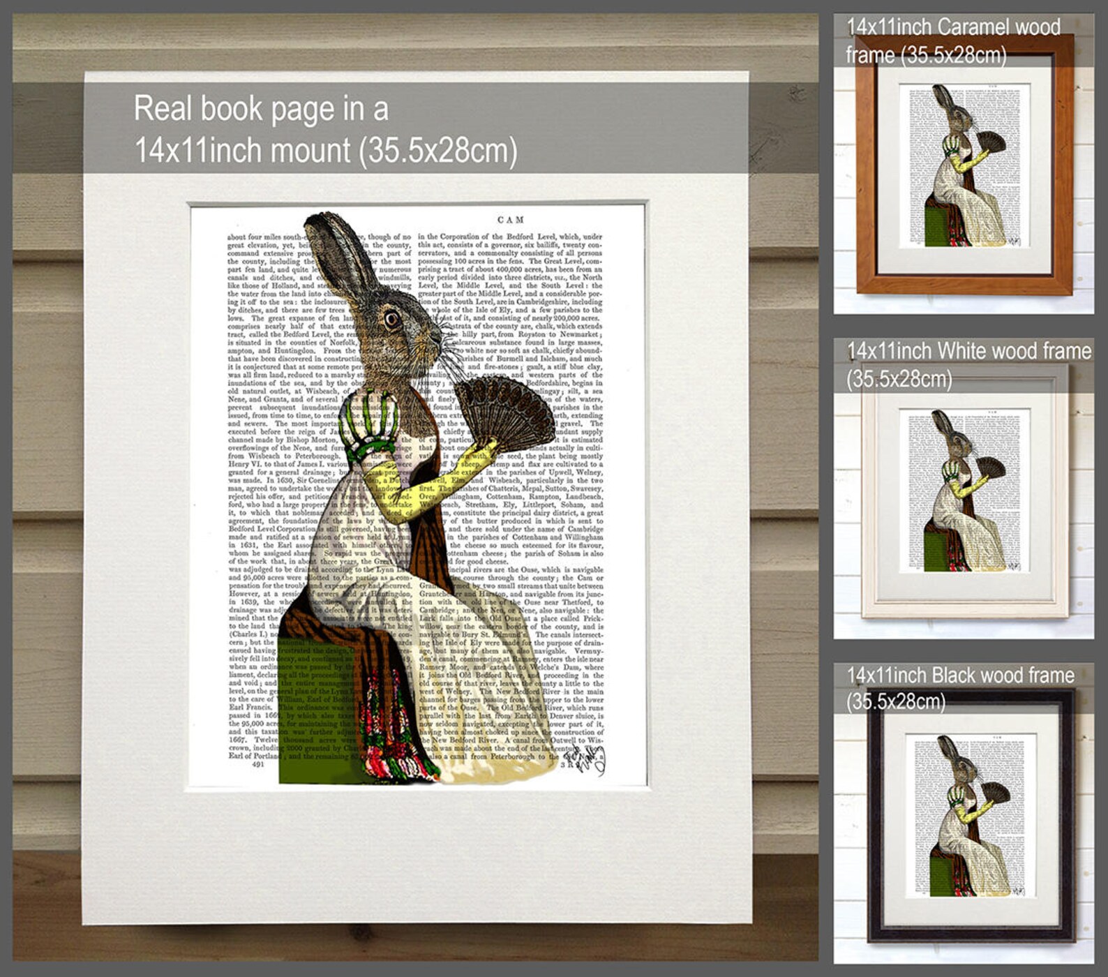 Miss Hare Print - Digital Art Hare Illustration Jane Austen Style ...